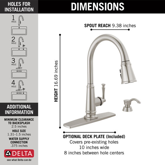 Single Handle Pull-Down Kitchen Faucet with Soap Dispenser and ...