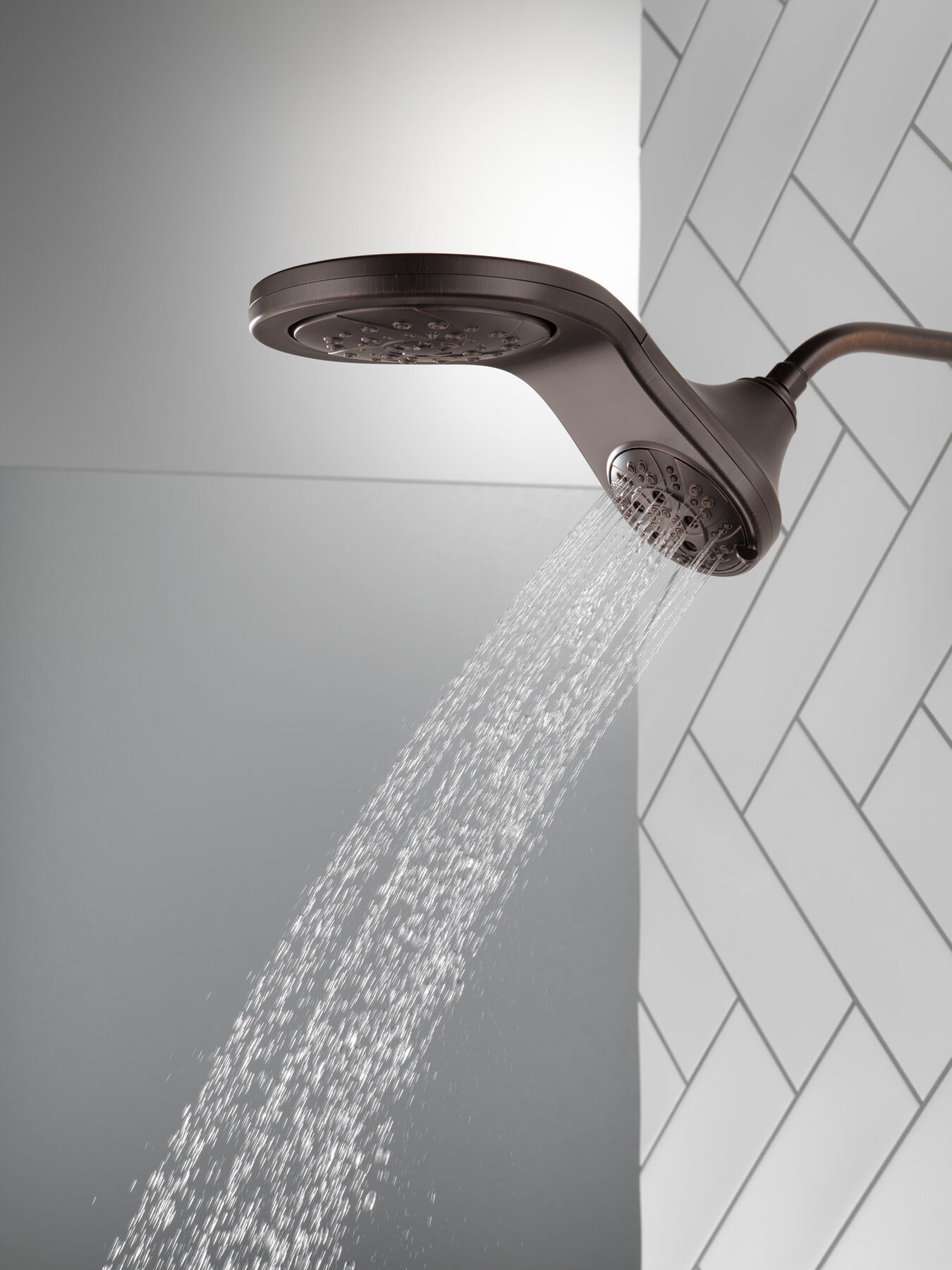 HydroRain® H2Okinetic® 5-Setting Two-in-One Shower Head in Venetian ...