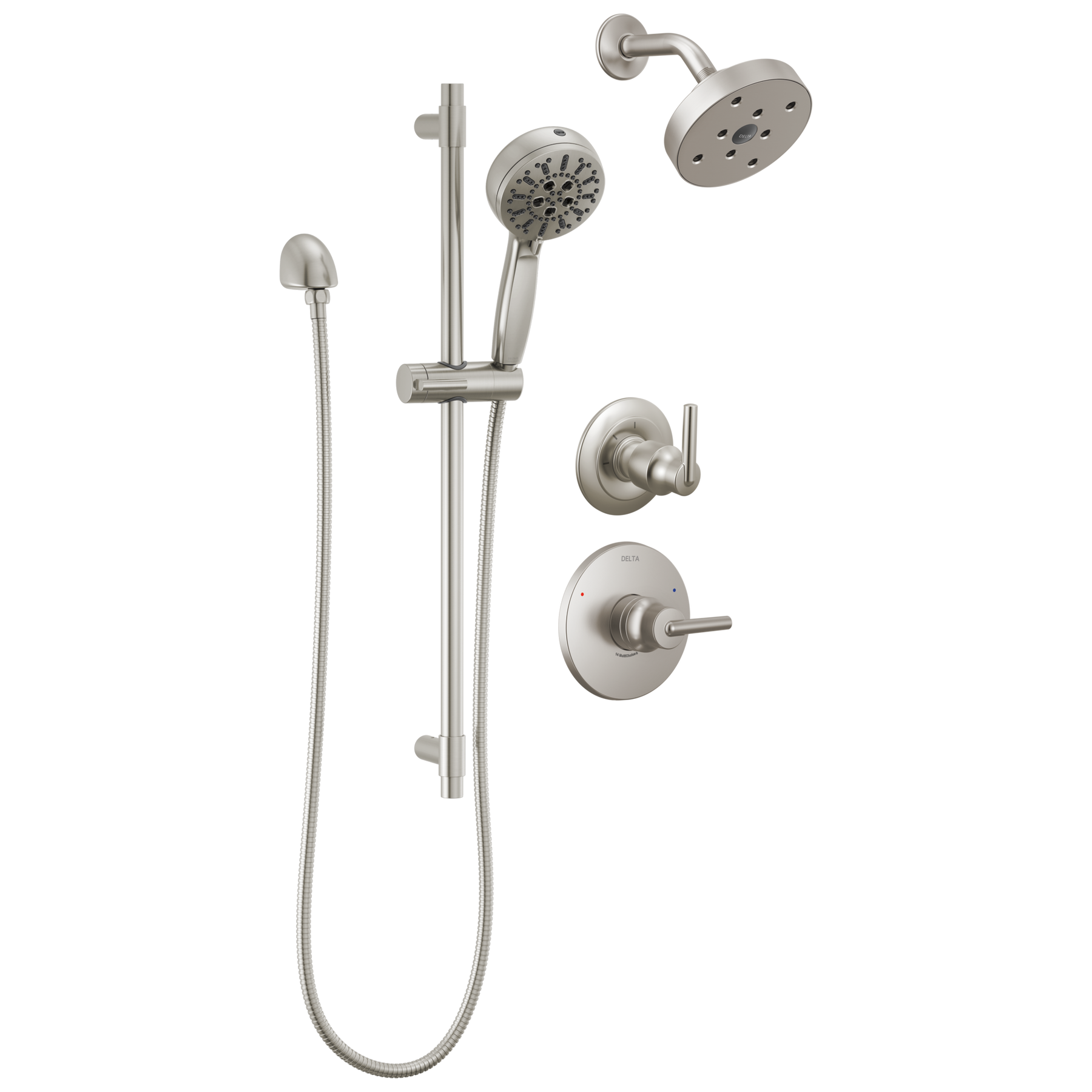 3-Function Custom Shower Bundle with ProClean Hand Shower in Stainless ...