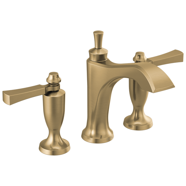 Two Handle Widespread Bathroom Faucet in Champagne Bronze 3556-CZMPU-DST | Delta Faucet