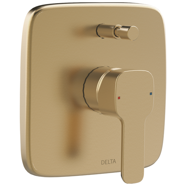 In Wall Tub & Shower Trim with Push Button Diverter in Champagne Bronze ...