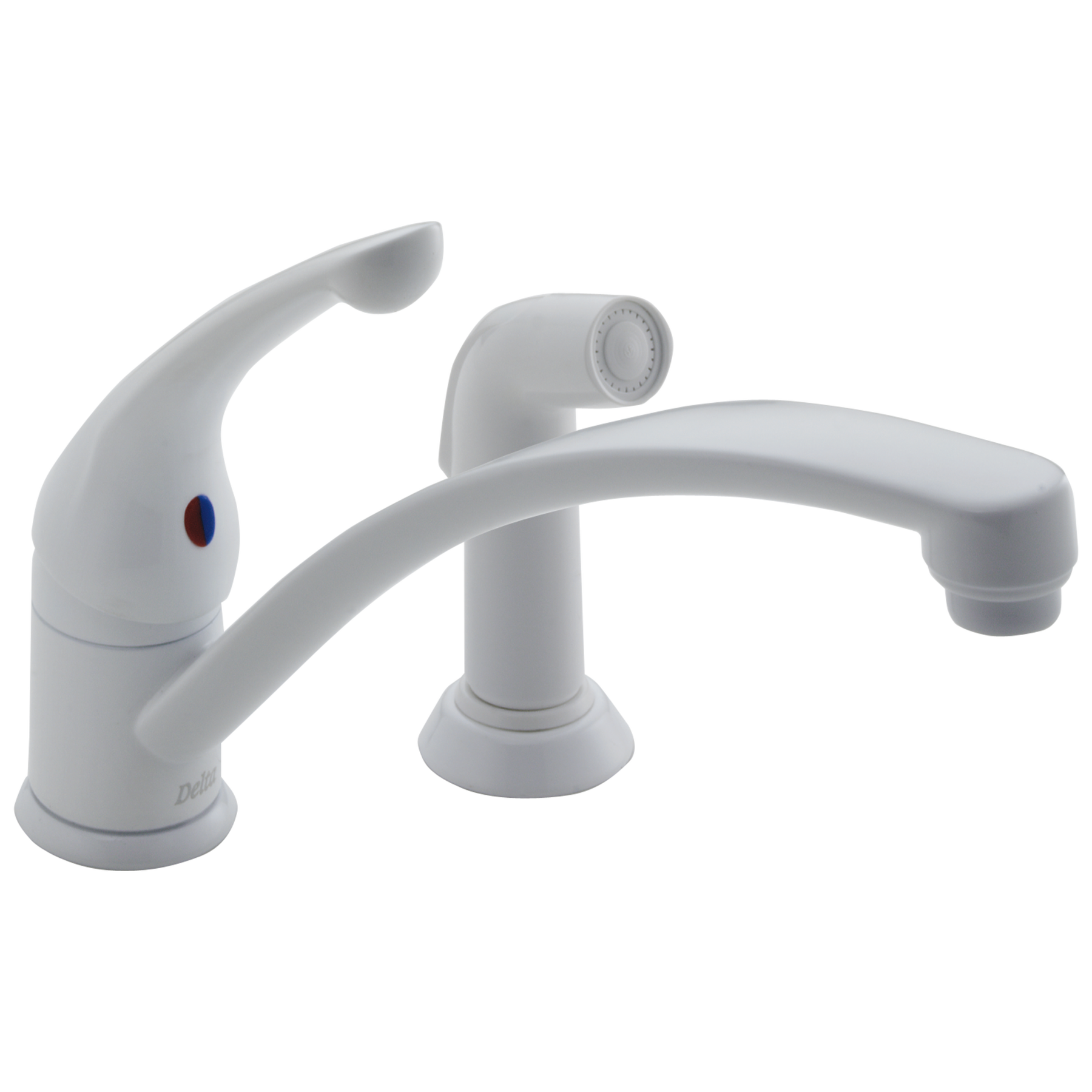 Single Handle Kitchen Faucet in White 441-WH | Delta Faucet