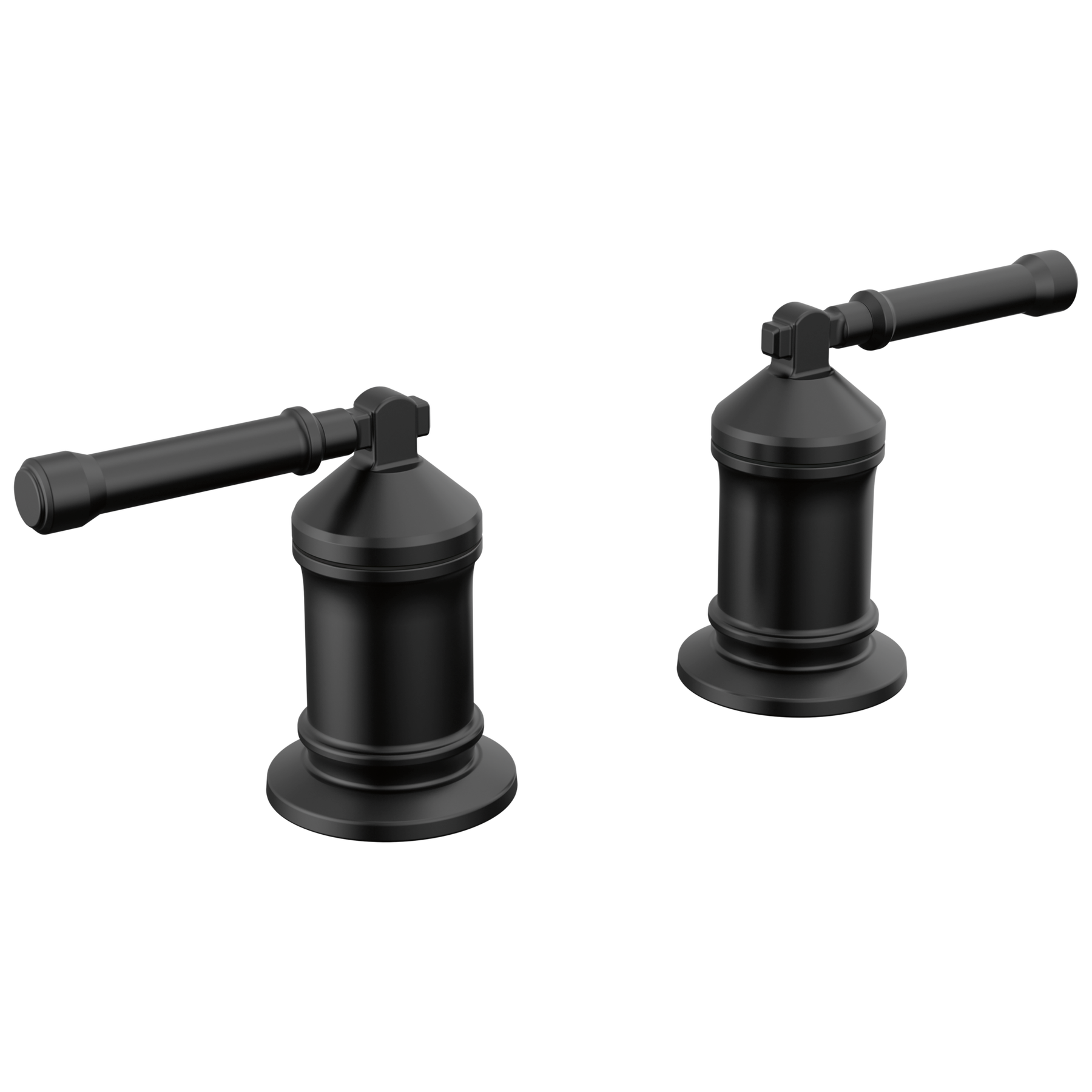2 Handle Roman Tub handle Kit-Lever in Matte Black H596BL | Delta Faucet