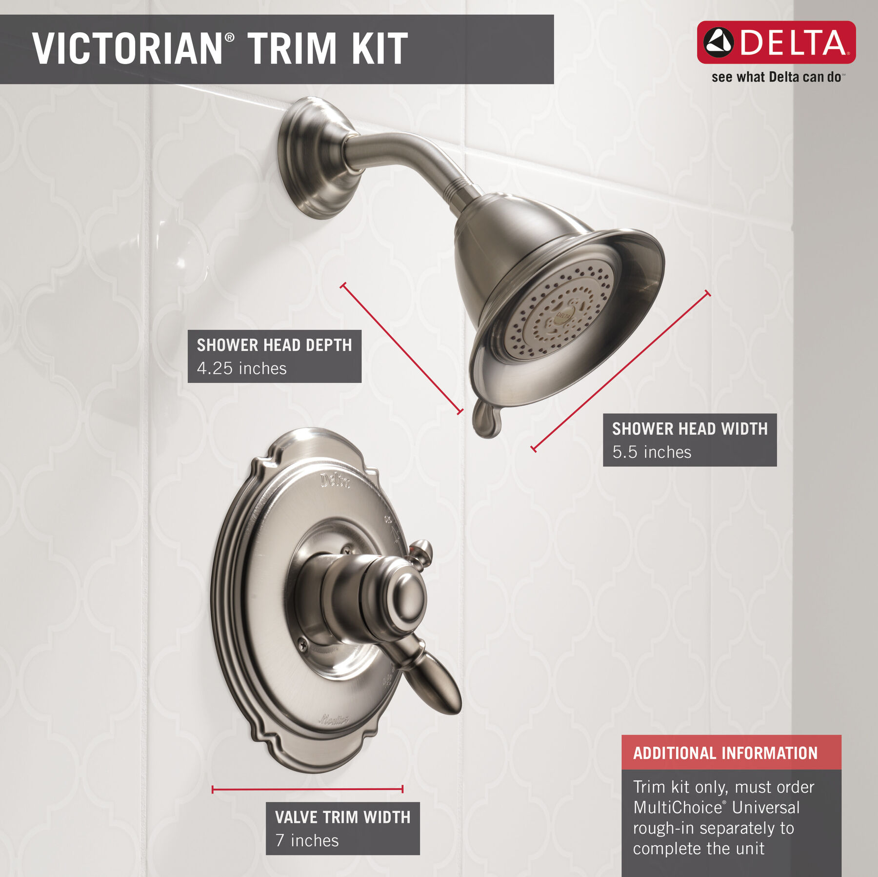 Monitor® 17 Series Shower Trim in Stainless T17255-SS | Delta Faucet