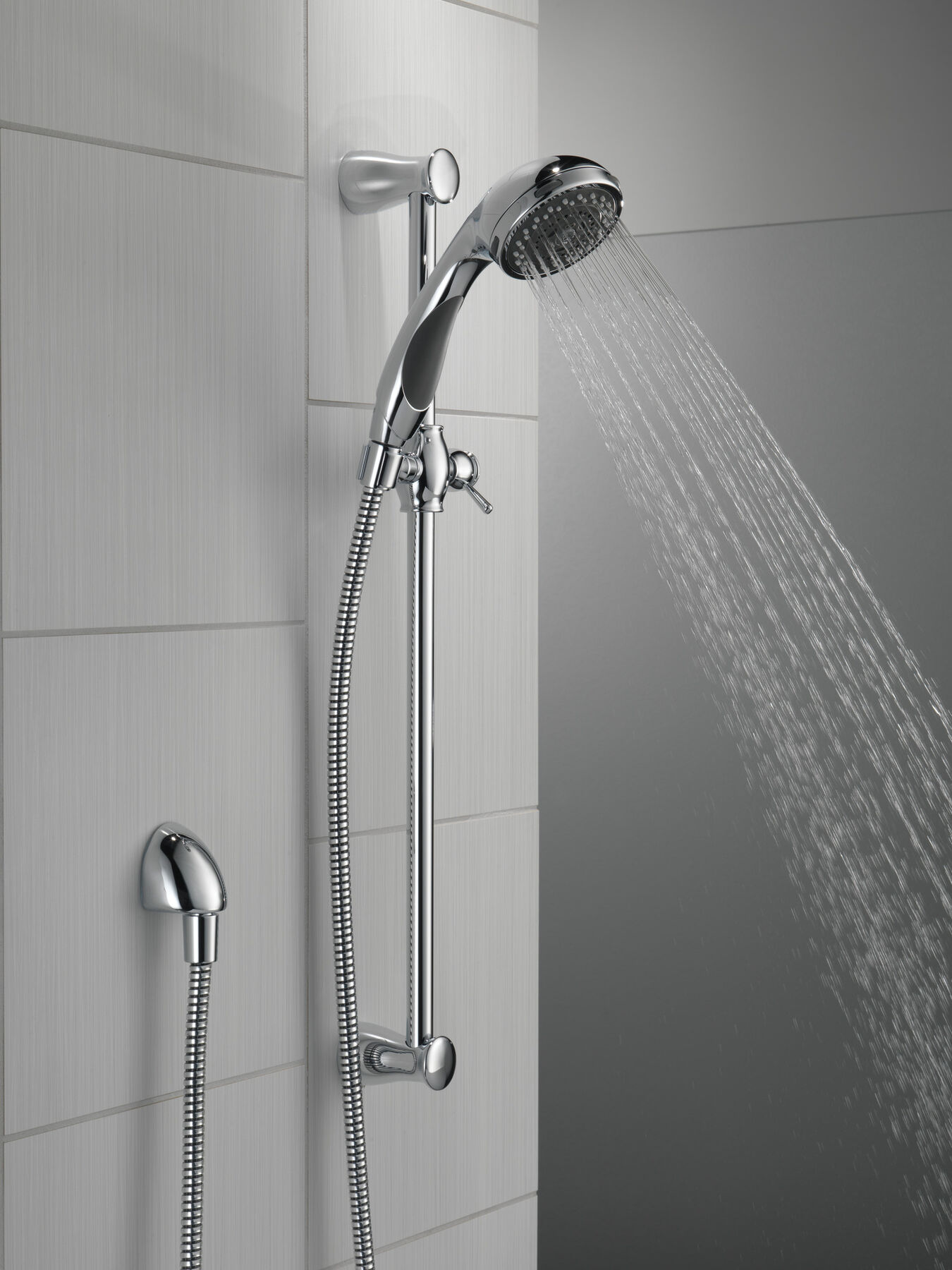 Premium 3-Setting Slide Bar Hand Shower in Chrome 57014 | Delta Faucet