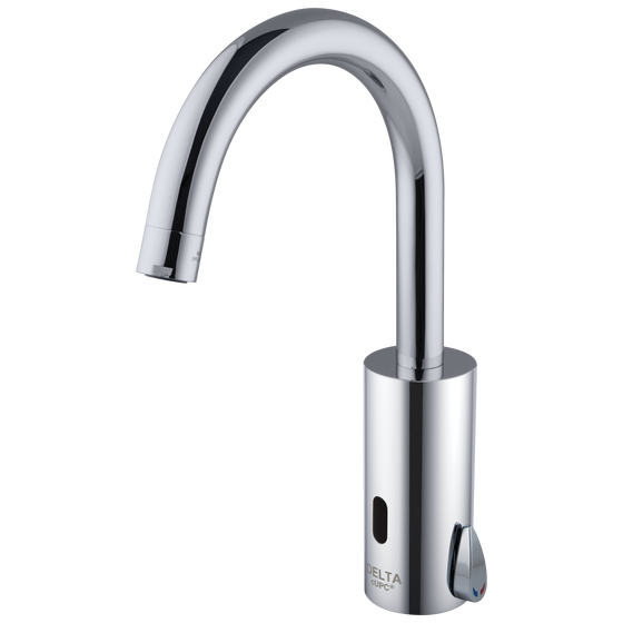 Wallmount Electronic Gooseneck Faucet HW Smooth End W/ Mixer in Chrome ...