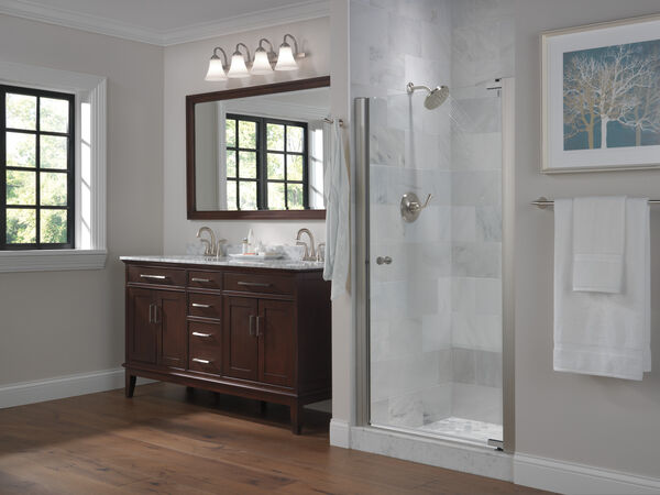 Two Handle Centerset Bathroom Faucet in Stainless 2533LF-SSMPU | Delta ...