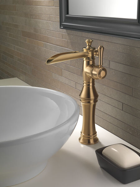 Single Handle Channel Vessel Bathroom Faucet in Champagne Bronze 798LF ...