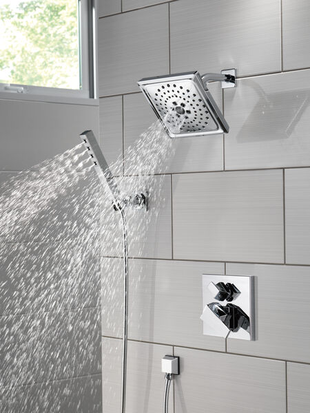 Square Wall Elbow for Hand Shower in Lumicoat Chrome 50570-PR | Delta ...