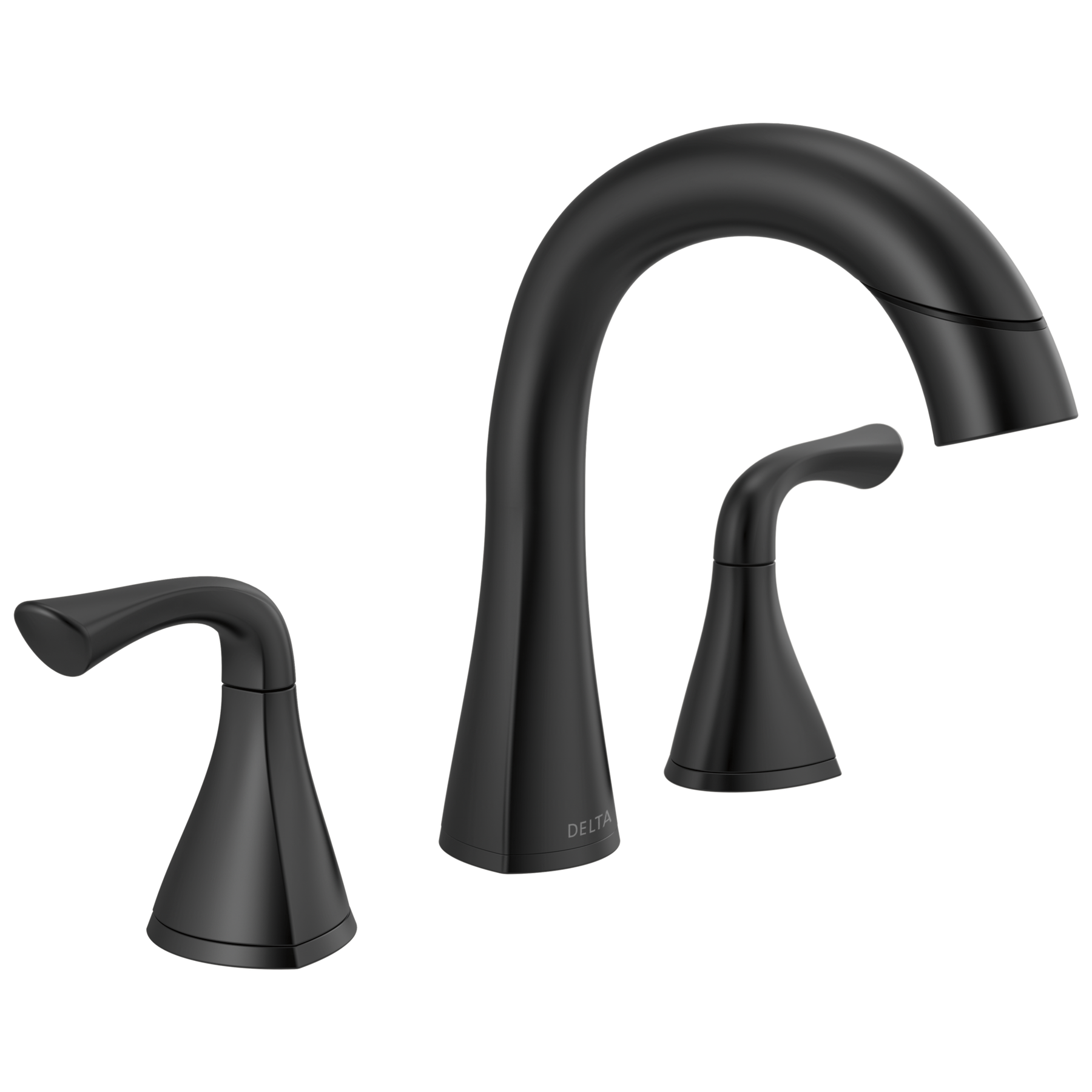 Two Handle Widespread Pull-Down Bathroom Faucet in Matte Black 35764LF-BLPD | Delta Faucet