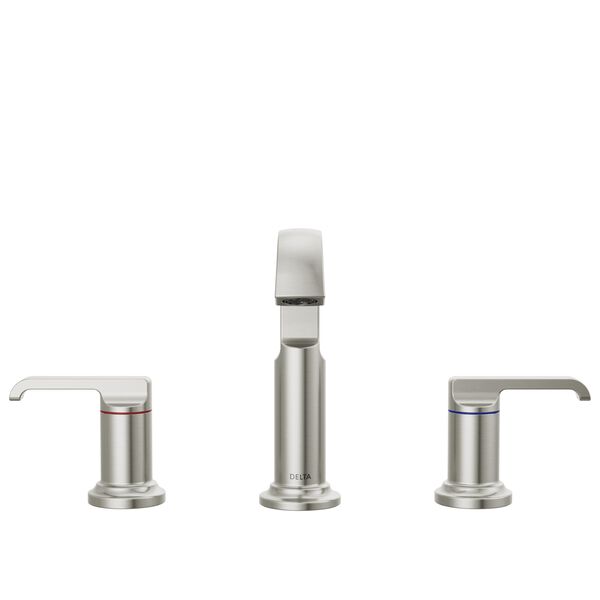 Two Handle Widespread Bathroom Faucet in Lumicoat® Stainless 35589-SS-PR-DST | Delta Faucet