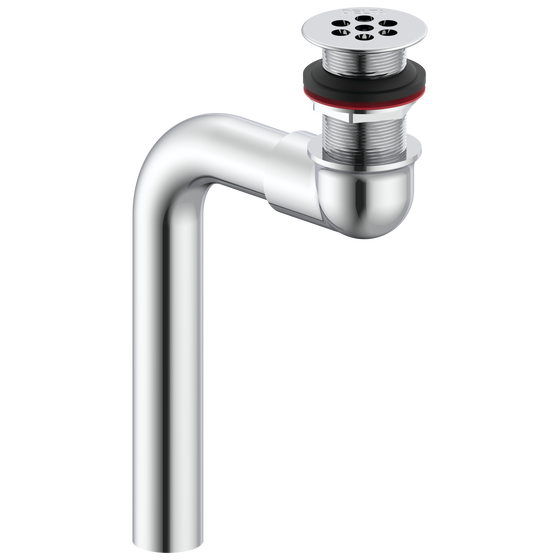 Cast Offset Lavatory Waste with Open Grid Strainer Less Overflow in ...