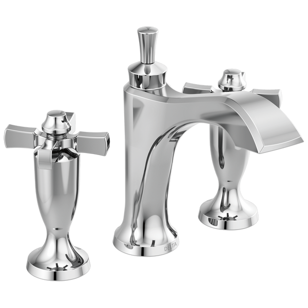 Two Handle Widespread Bathroom Faucet in Chrome 3557-MPU-DST | Delta Faucet