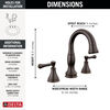 Two Handle Widespread Pull Down Bathroom Faucet in Venetian Bronze 3597-RBPD-DST | Delta Faucet