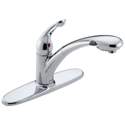 Pull-Out Kitchen Faucet 1L (Recertified) in Chrome 470-DST-R | Delta Faucet