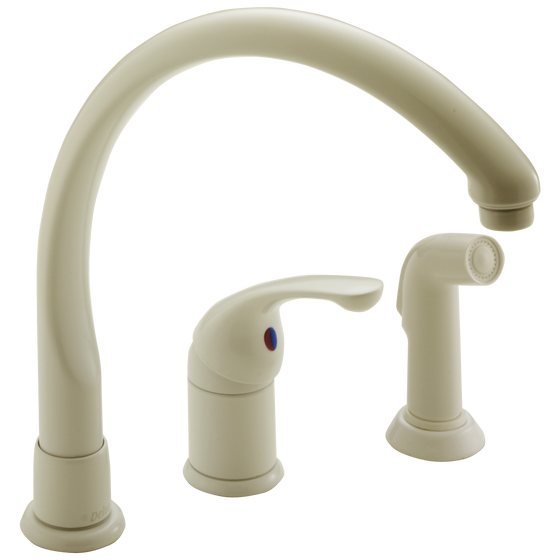 Single Handle Kitchen Faucet in Biscuit 172-BSWF | Delta Faucet