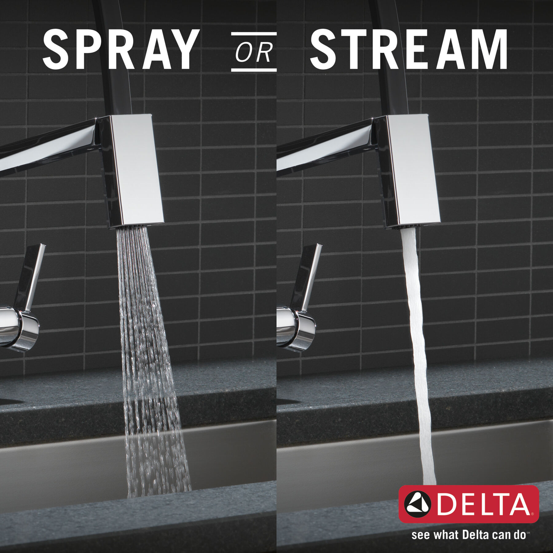 Pull-Down Kitchen Faucet 1L w/Exp. Hose (Recertified) in Chrome 9693 ...