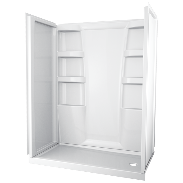 ProCrylic 60 in. x 32 in. Shower Surround in High Gloss White B67513 ...