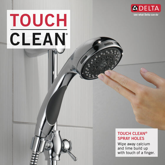 Premium 3-Setting Slide Bar Hand Shower in Chrome 57014 | Delta Faucet
