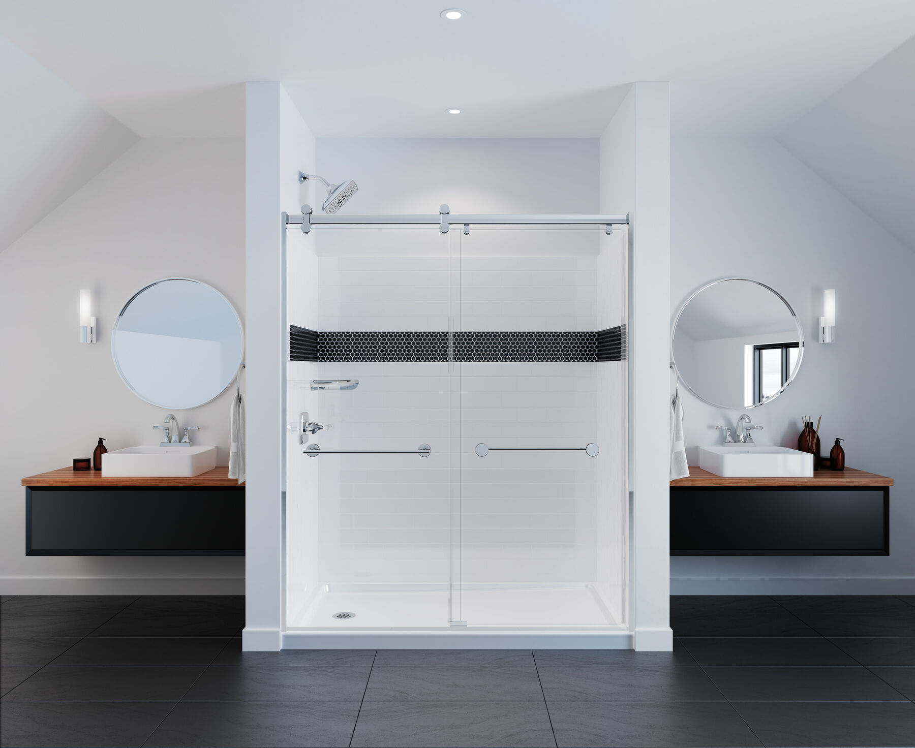 60" x 32" Shower Base - Left Drain in High Gloss White 40094L | Delta ...