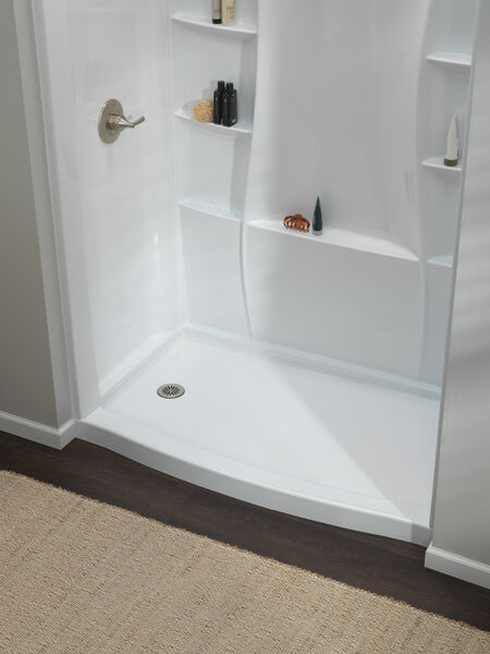 60"x32" Classic 500 Shower Wall in High Gloss White B12205-6032-WH ...