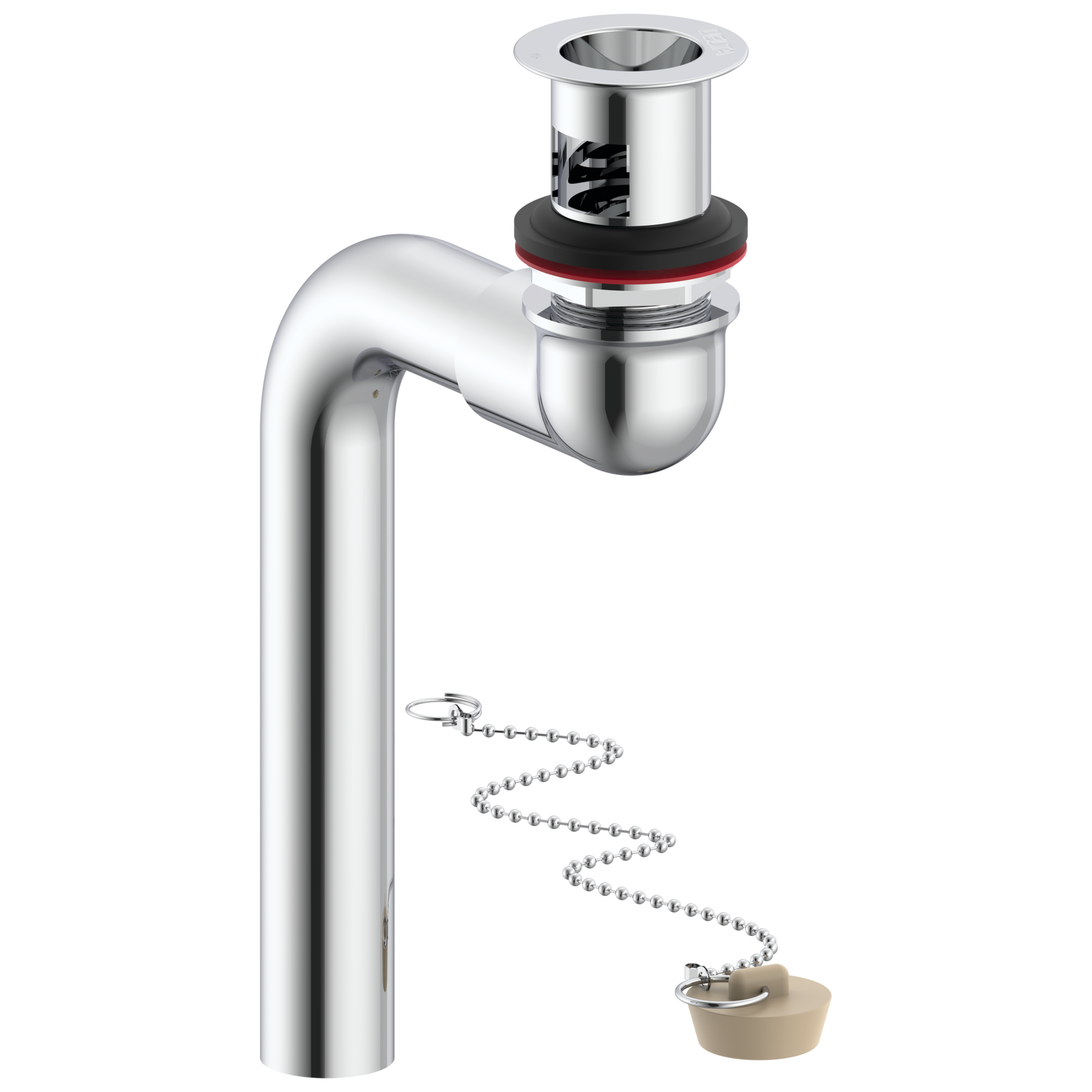 Cast Offset Lavatory Waste with Chain and Stopper in Chrome 33T295 ...
