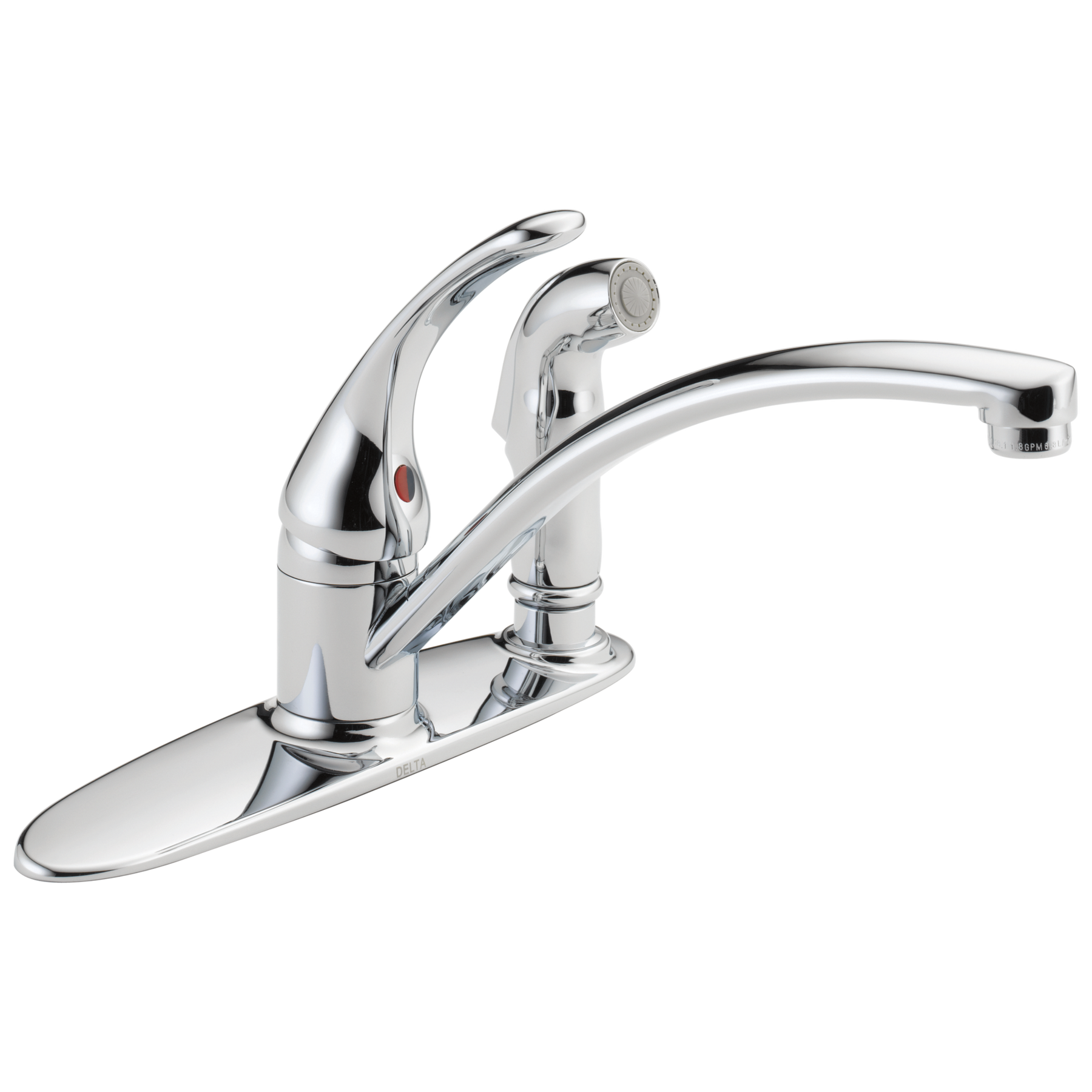 Single Handle Kitchen Faucet with Integral Spray in Chrome B3310LF ...