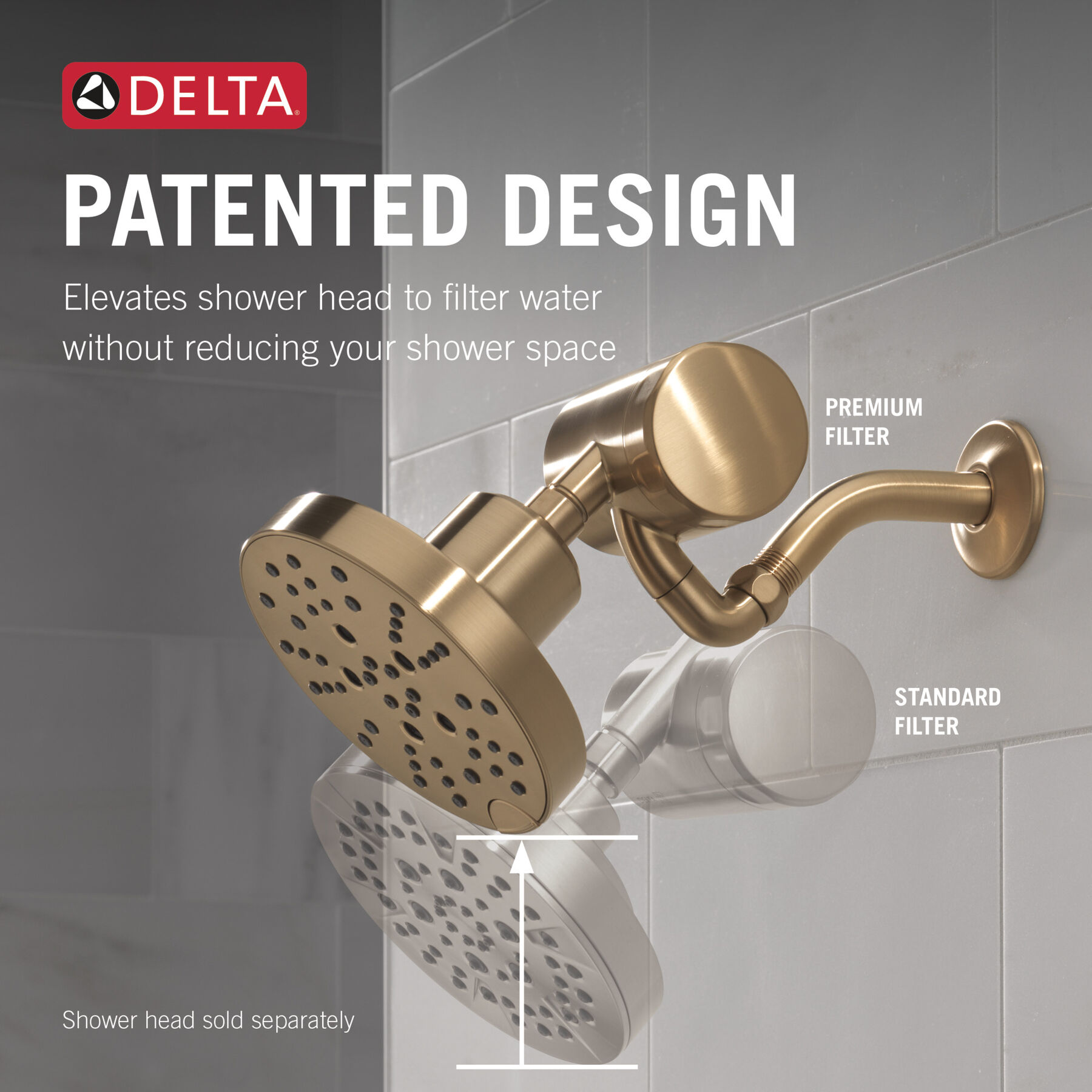 Premium Shower Filter Attachment in Champagne Bronze 5SF100-CZ | Delta ...
