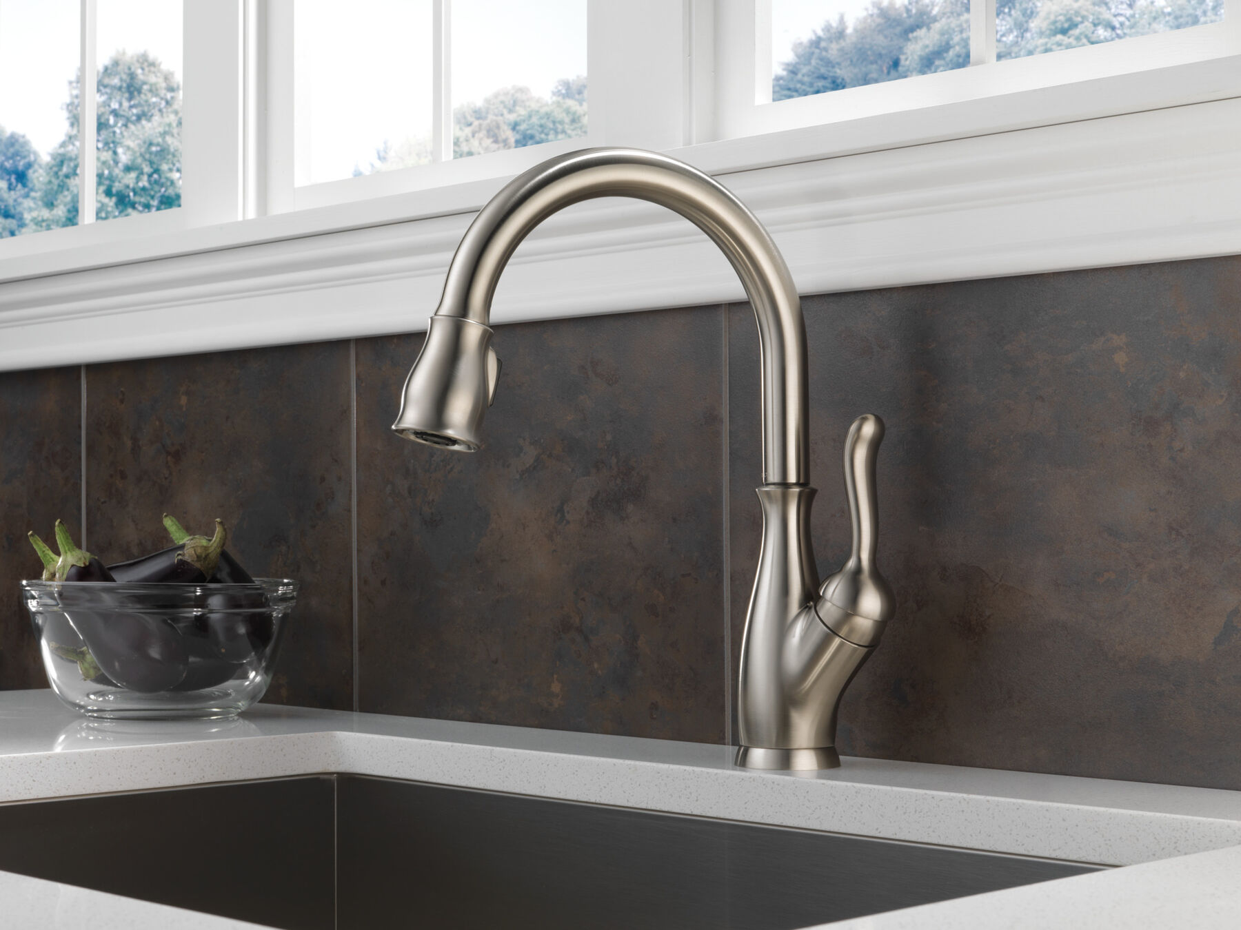Single Handle Pull-Down Kitchen Faucet with ShieldSpray® Technology ...