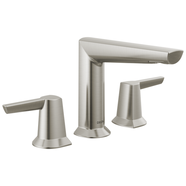 Two Handle Widespread Bathroom Faucet in Lumicoat Stainless 3571-SS-PR-MPU-DST | Delta Faucet