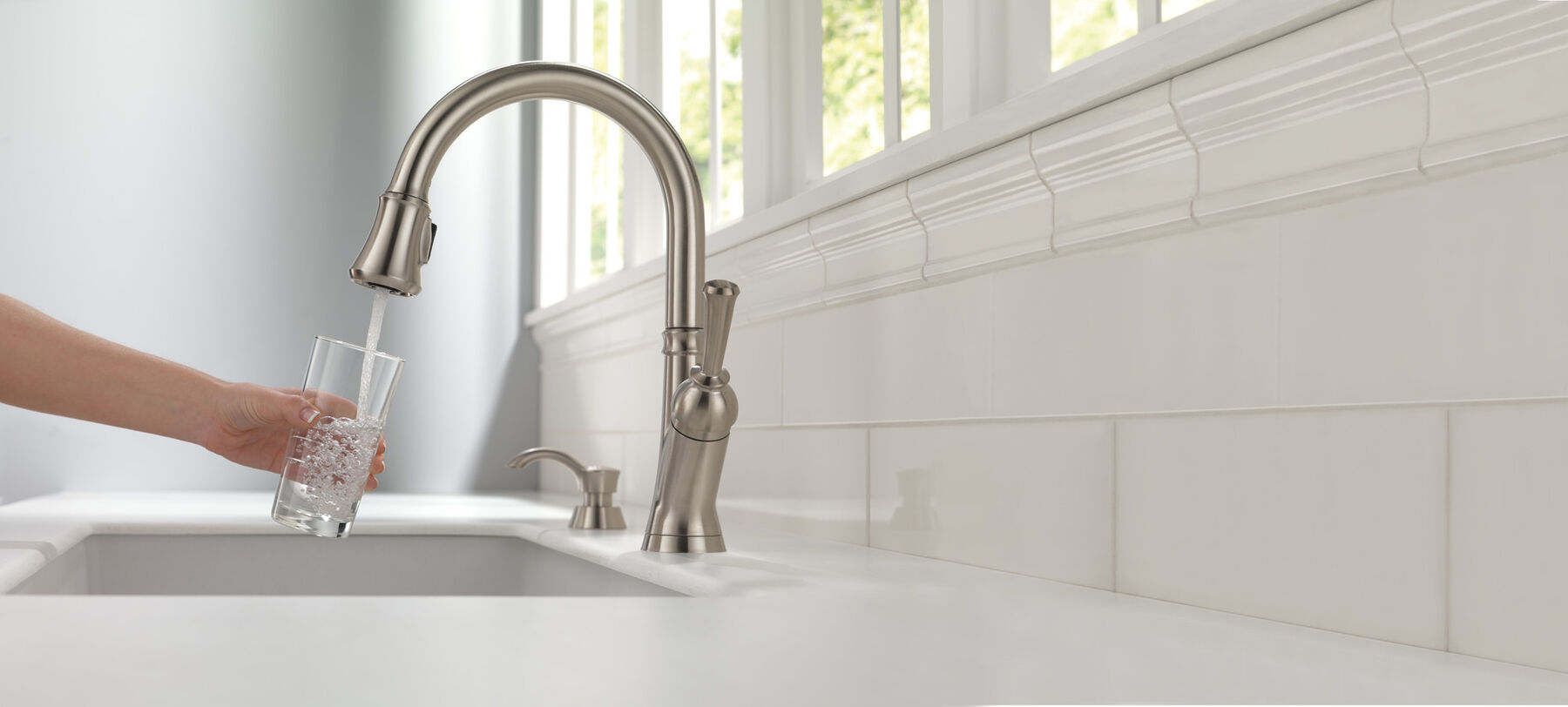 Pull Down Kitchen Faucet with High Flow Filtration System in Stainless ...