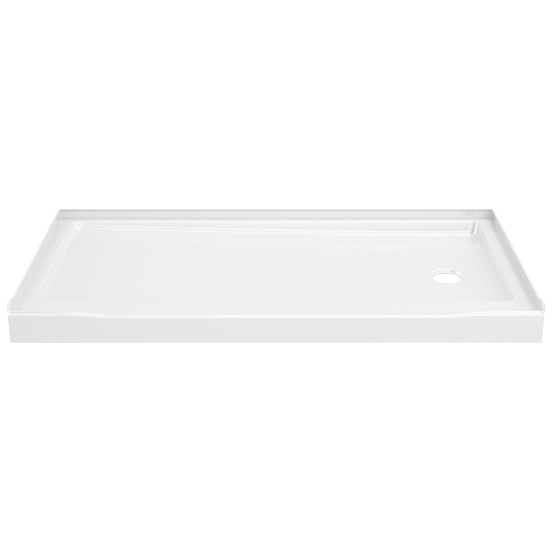 ProCrylic 60 in. x 32 in.Shower Base Right Drain in High Gloss White ...