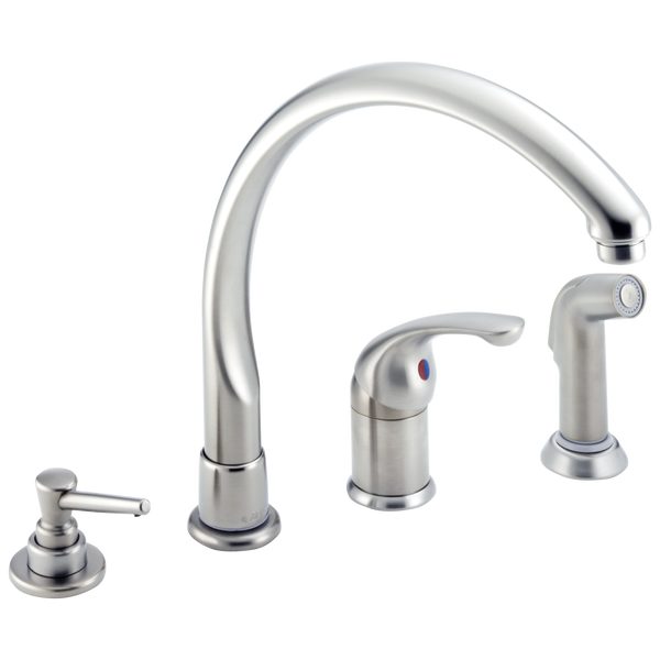 Single Handle Kitchen Faucet in Matte Chrome 174-MCWF | Delta Faucet
