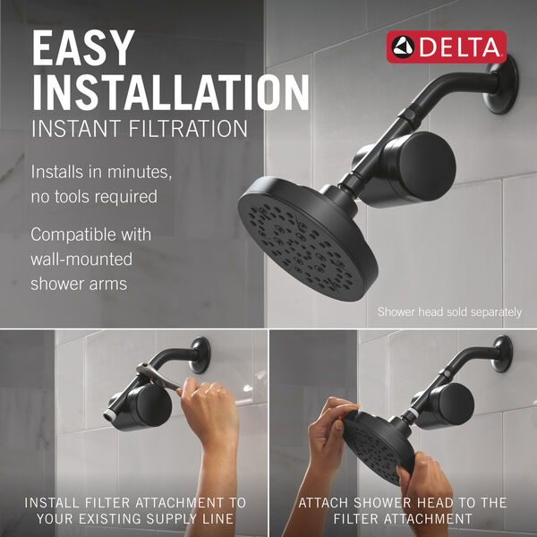 Standard Shower Filter with Extra Filter Bundle in Matte Black FVS2 ...