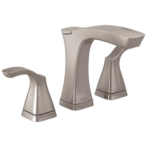 Two Handle Widespread Bathroom Faucet - Metal Pop-Up (Recertified) in Stainless 3552-SSMPU-DST-R ...