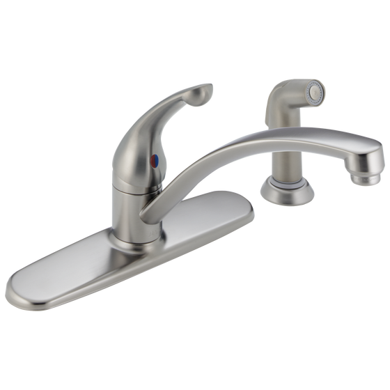 Single Handle Kitchen Faucet in Stainless 440-SS | Delta Faucet