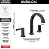Two Handle Widespread Bathroom Faucet in Matte Black 35588-BL-DST | Delta Faucet