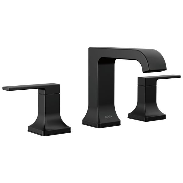 Two Handle Widespread Bathroom Faucet in Matte Black 3539LF-BLMPU | Delta Faucet