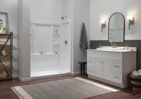 EverEdge Shower Base 60"x32" Right Drain in High Gloss White B12137 ...