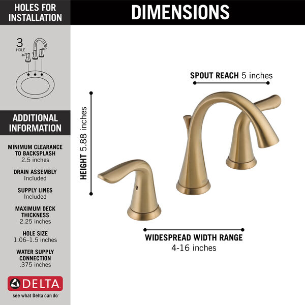 Two Handle Widespread Bathroom Faucet in Champagne Bronze 3538-CZMPU ...