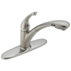 Single Handle Pull-Out Kitchen Faucet in Stainless 470-SS-DST | Delta ...
