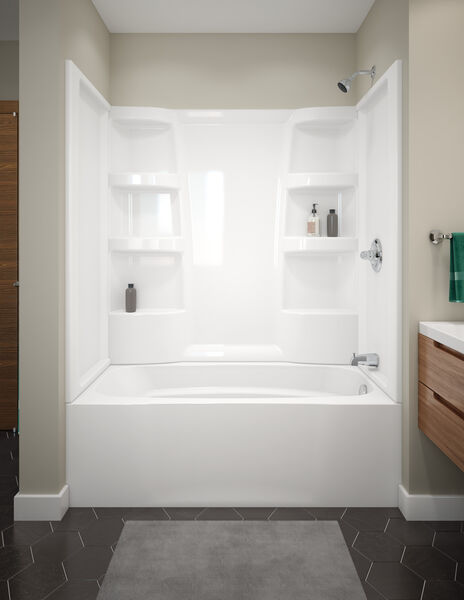 ProCrylic 60 in. x 30 in. Bathtub Surround in White B66513-6030-WH ...