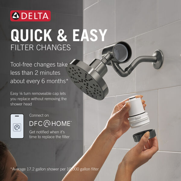Premium Shower Filter Attachment in Black Stainless 5SF100-KS | Delta ...