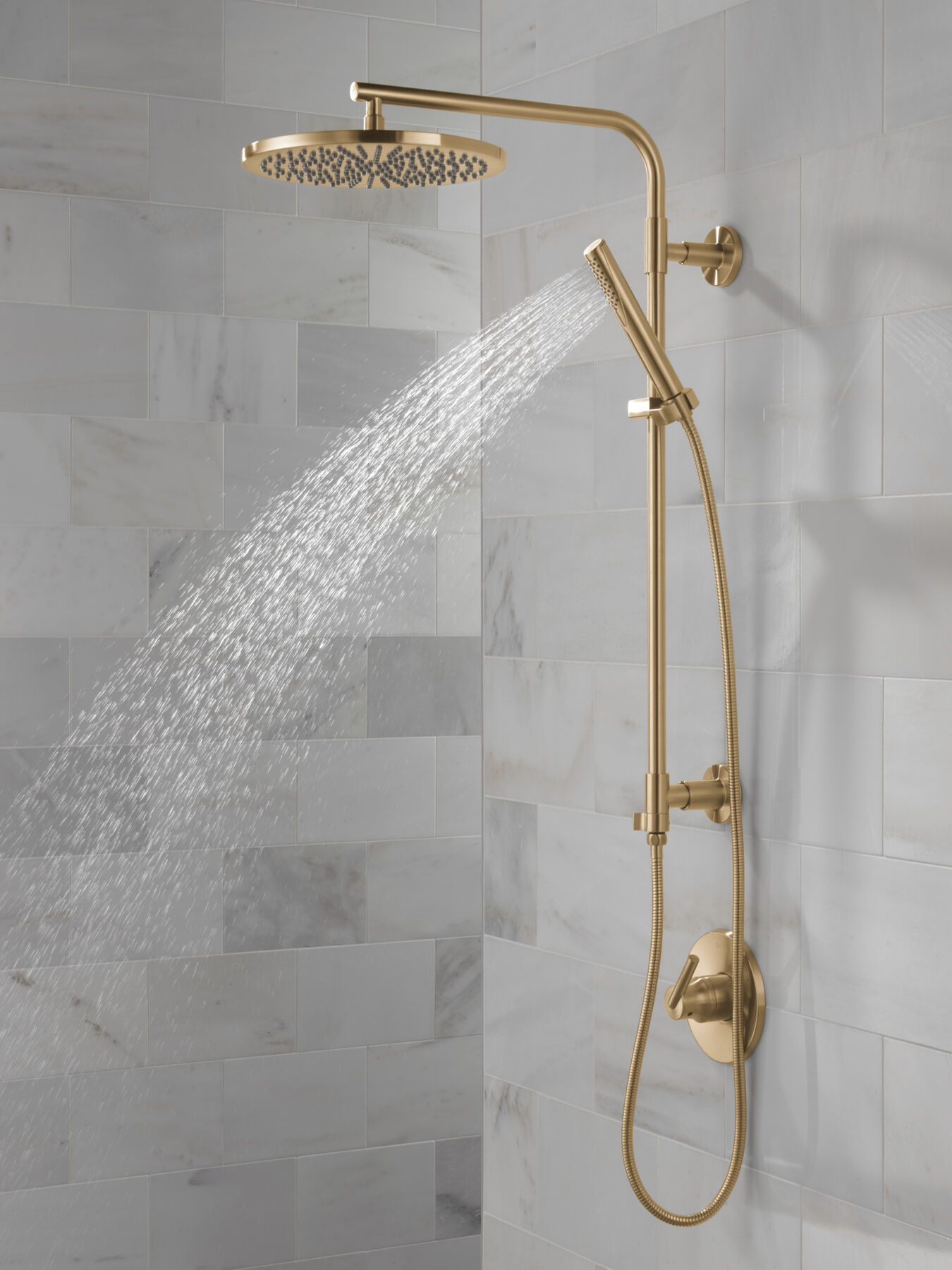 Emerge® 26" Round Shower Column in Lumicoat® Champagne Bronze 58820-CZ ...