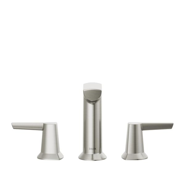 Two Handle Widespread Bathroom Faucet in Lumicoat Stainless 3571-SS-PR-MPU-DST | Delta Faucet