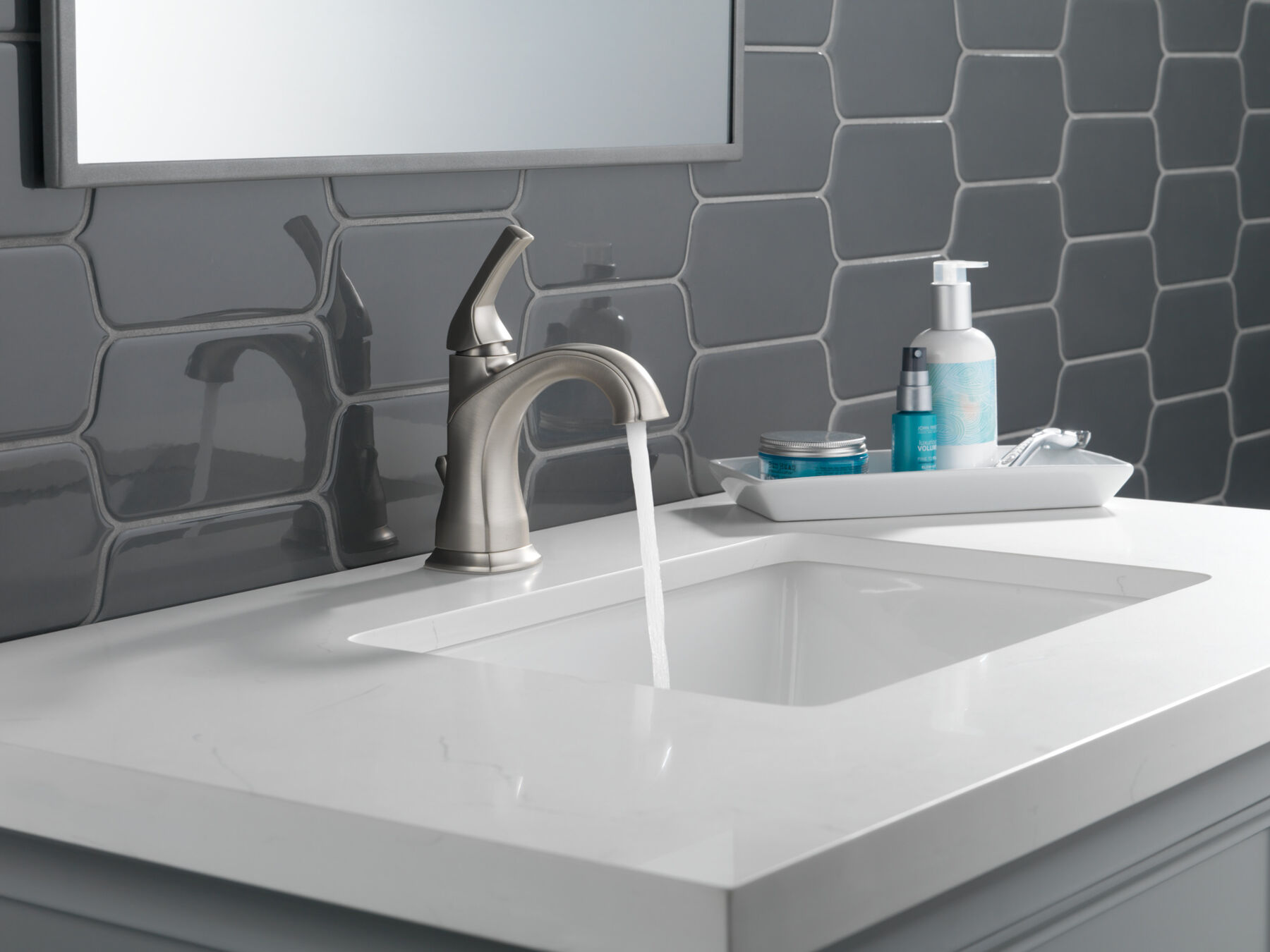 Single Handle Centerset Faucet (Recertified) in Spotshield Brushed ...