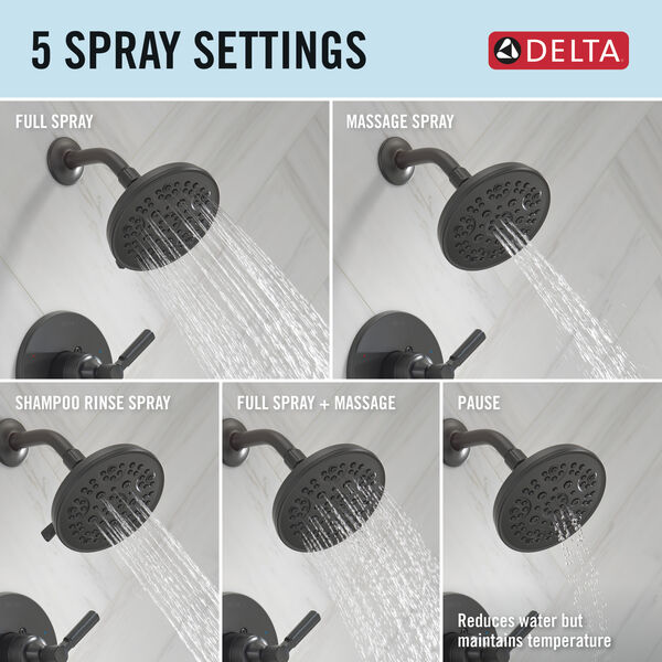 Monitor® 14 Series Tub and Shower in Matte Black 144839-BL | Delta Faucet