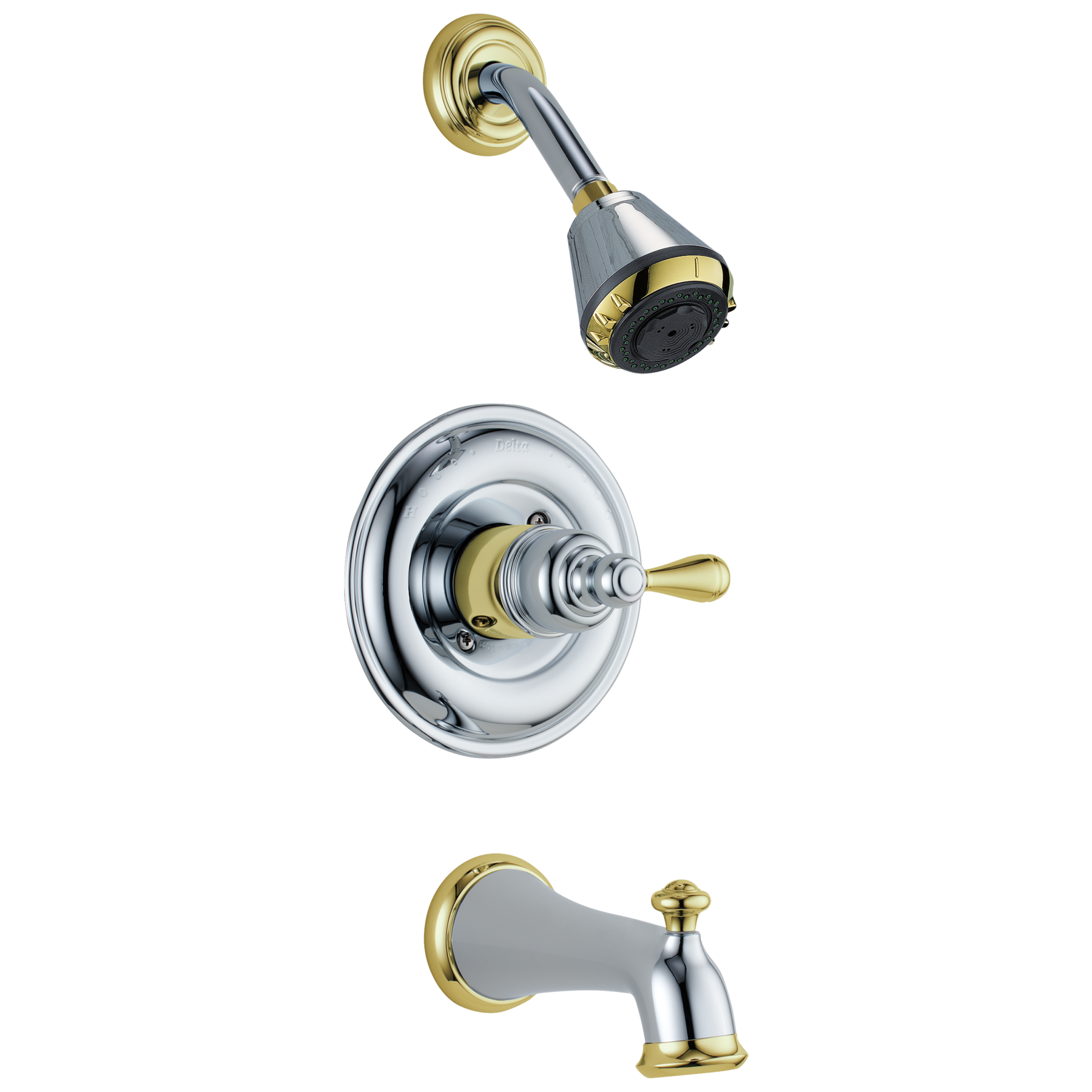 Monitor® Tub & Shower Faucet in Chrome & Polished Brass 1480-CBLHP ...