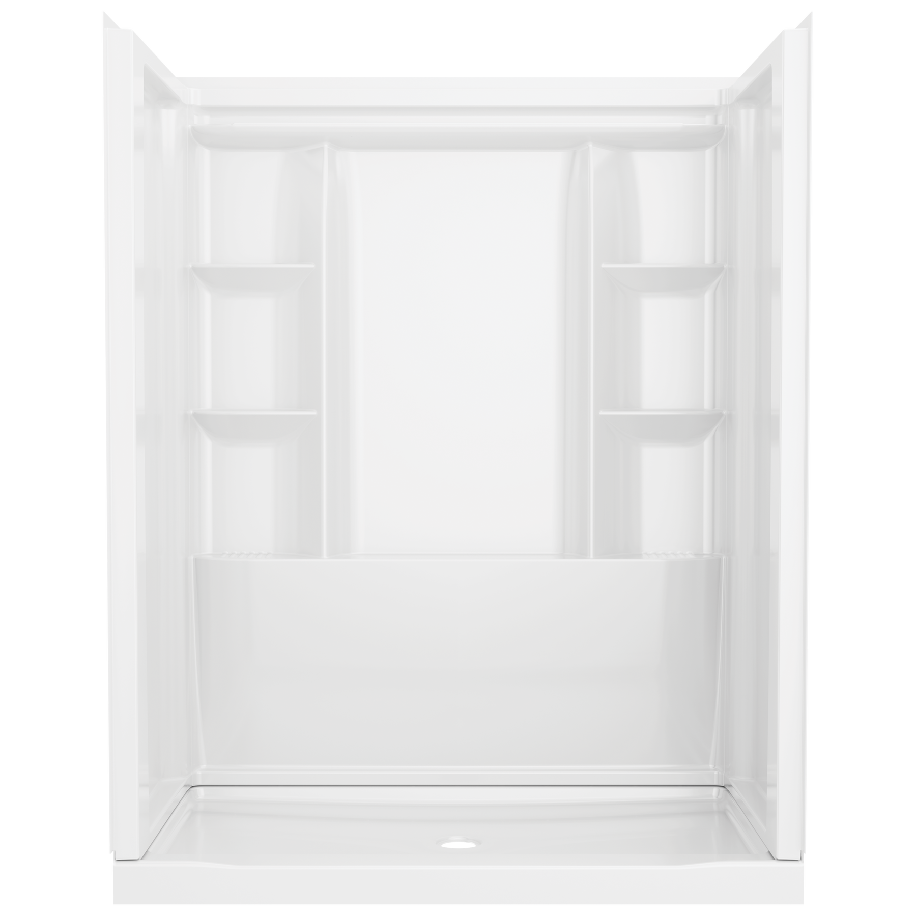 EverEdge Shower Base 60"x32" Center Drain in High Gloss White B12137 ...