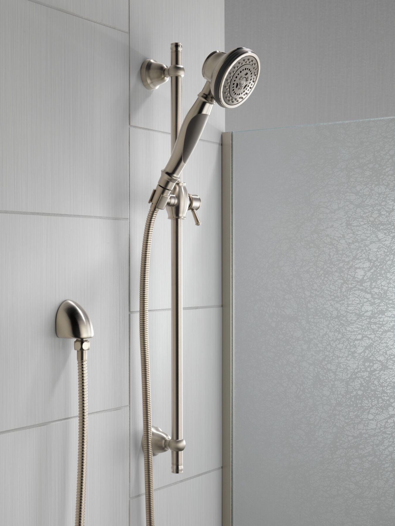 Premium 3-Setting Slide Bar Hand Shower in Stainless 57021-SS | Delta ...